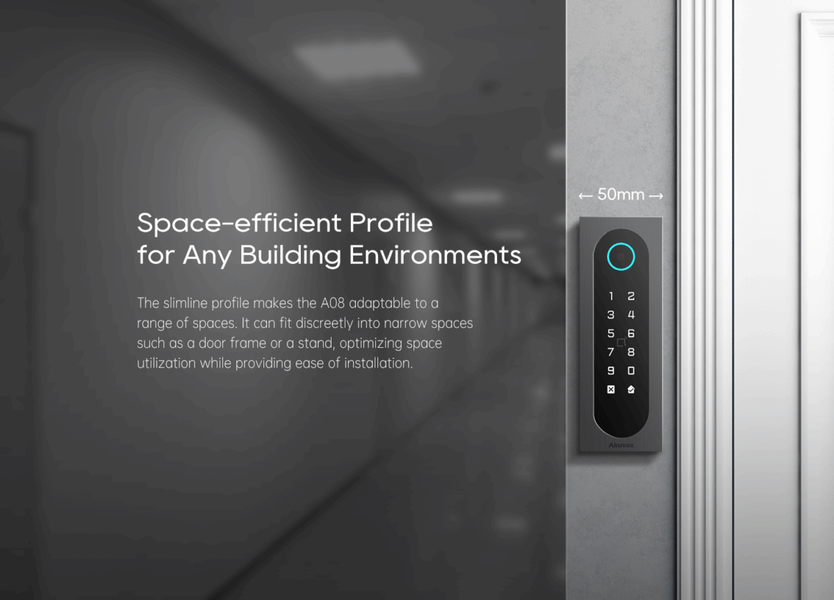Akuvox AV-A08 Mullion Style Multi-Access Control Terminal – Tecsmarts