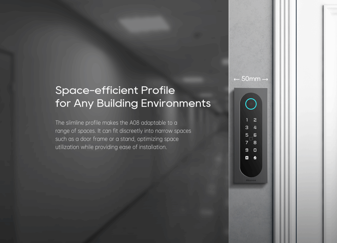 Akuvox AV-A08 Mullion Style Multi-Access Control Terminal – Tecsmarts