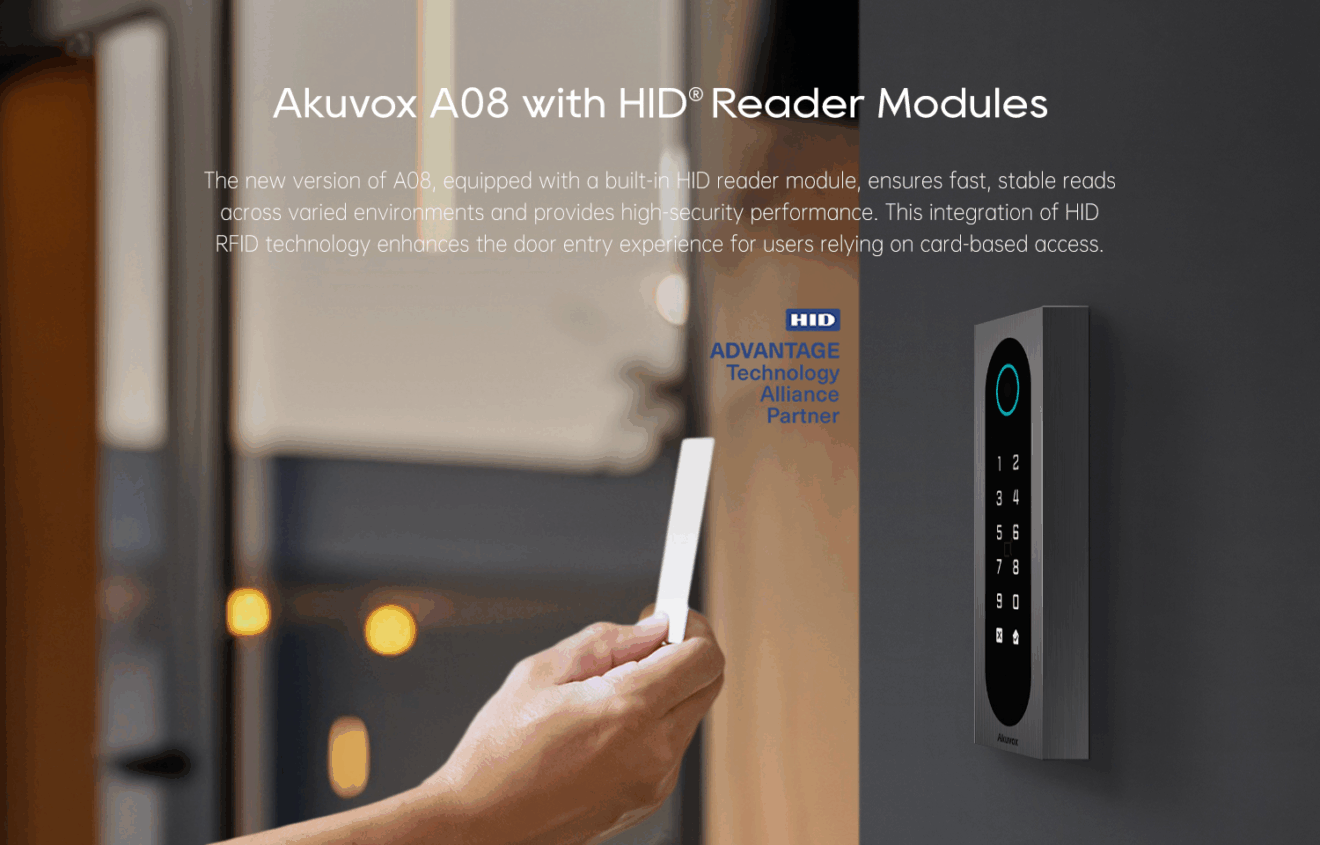 Akuvox AV-A08 Mullion Style Multi-Access Control Terminal – Tecsmarts