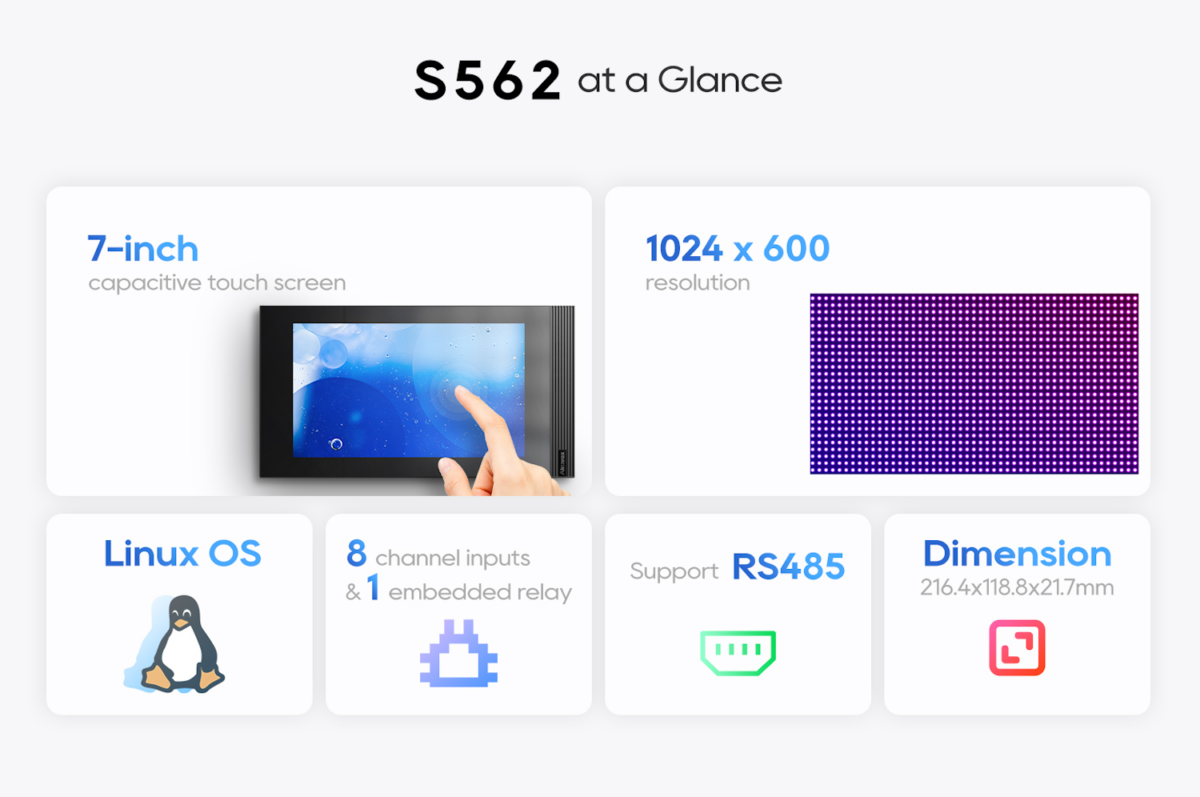 AV-S562W Akuvox 7 inch Luxury Linux Indoor monitor w WiFi – Tecsmarts