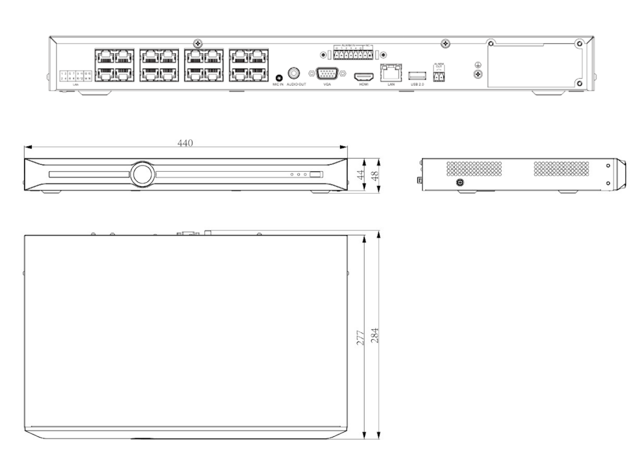 TC-R3220 Tiandy 20 Channel 16 POE Ports – Spec. I/B/P16/K/V3.1 – Tecsmarts