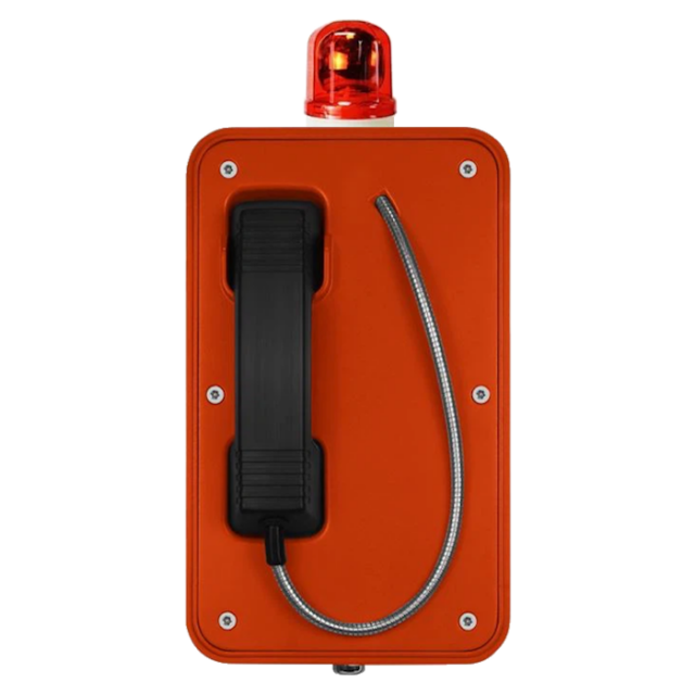 JR-103-CB-B-SIP-R Weather Resistant Keypad SIP Telephone Red w Beacon ...