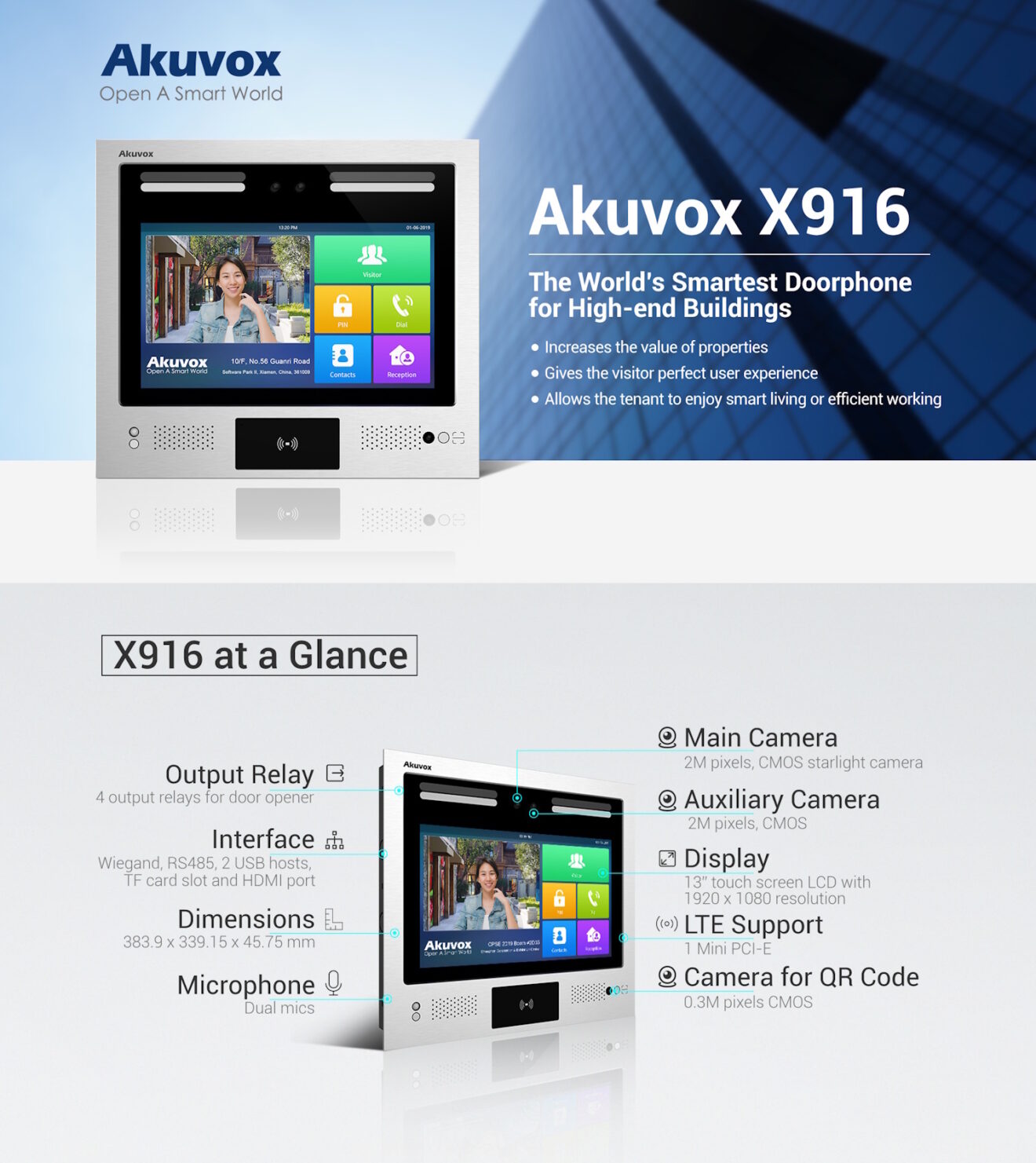 X916 The World’s First Android Intercom with Starlight Camera – Tecsmarts